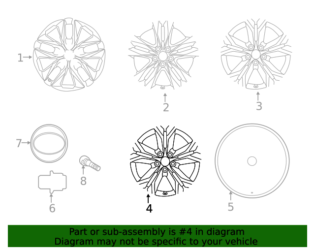 2021-2023 Toyota Sienna Wheel Sub Assembly Clad 4260D-08010 | Elmhurst ...