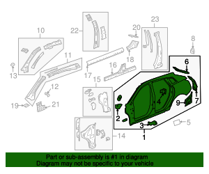 2010-2016 Cadillac SRX Uniside Panel - Passenger Side (RH) 23211646 ...