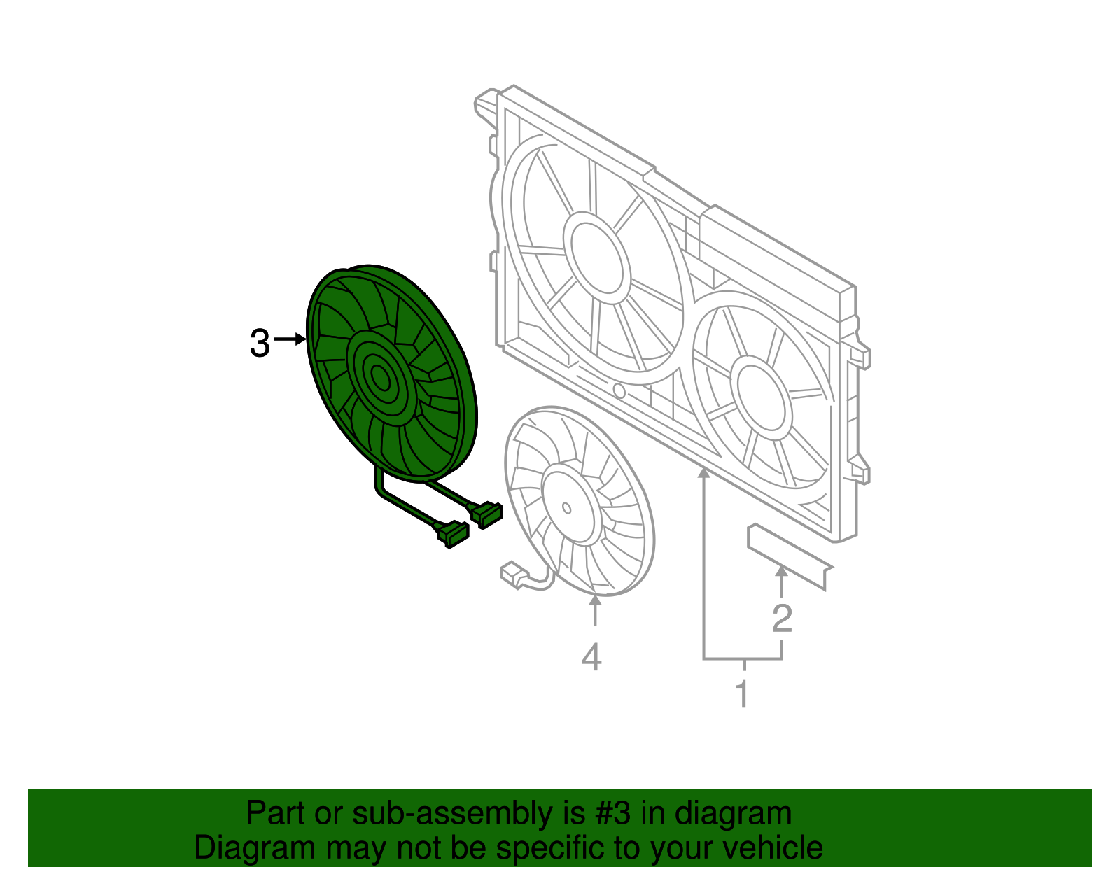 2006-2007 Volkswagen Passat Fan Assembly 3C0-959-455-F | VW Direct Parts