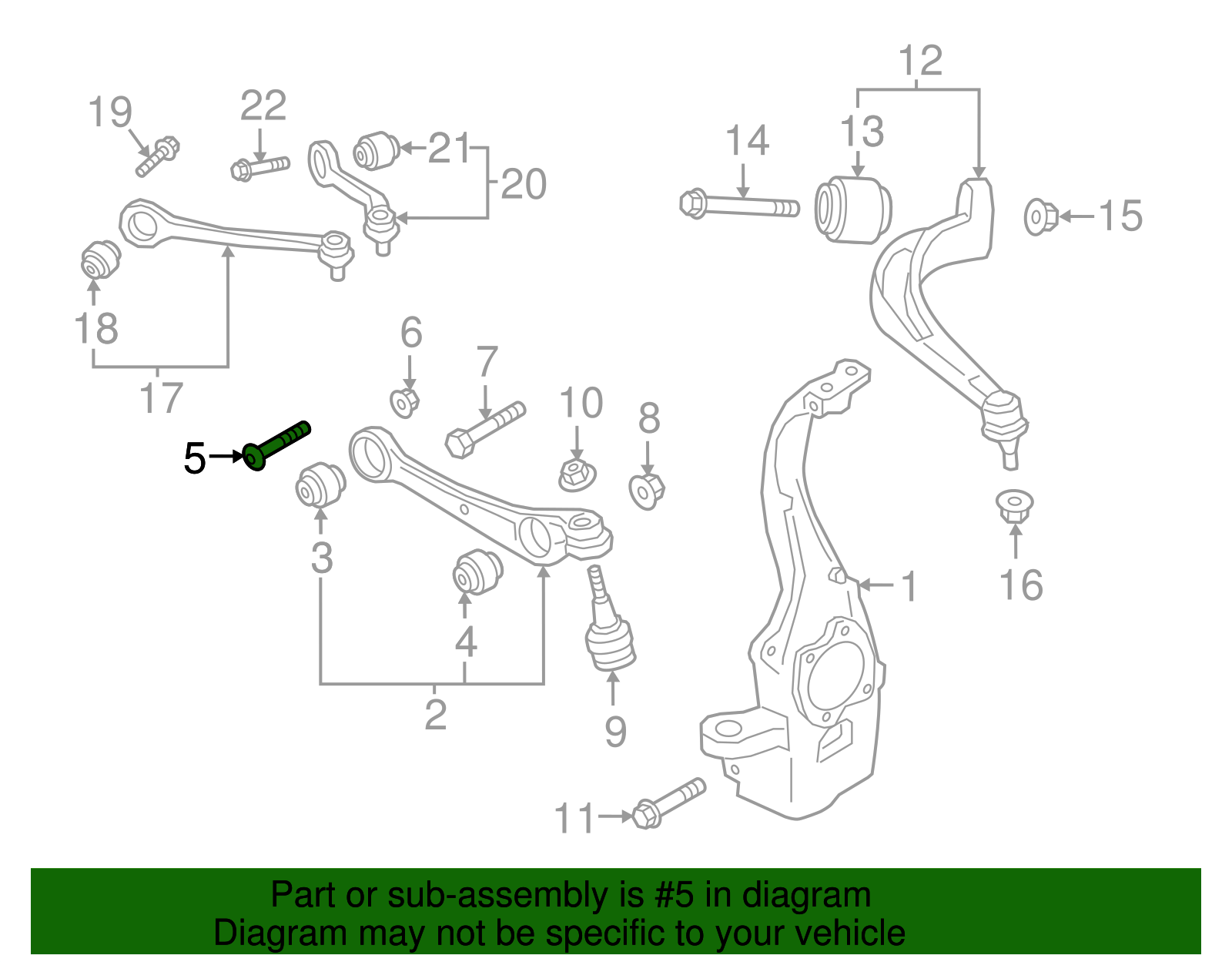 2017-2025 Audi Ft Lower Control Arm Mount Bolt WHT-007-028 | Genuine ...