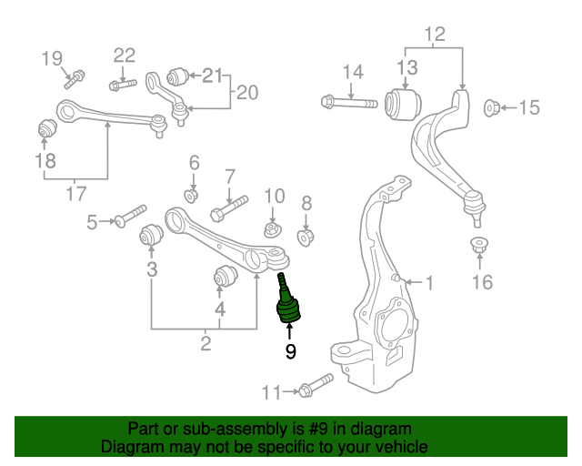 80A-407-689-C - Lower Ball Joint 2018-2024 Audi | Audi OEM Parts