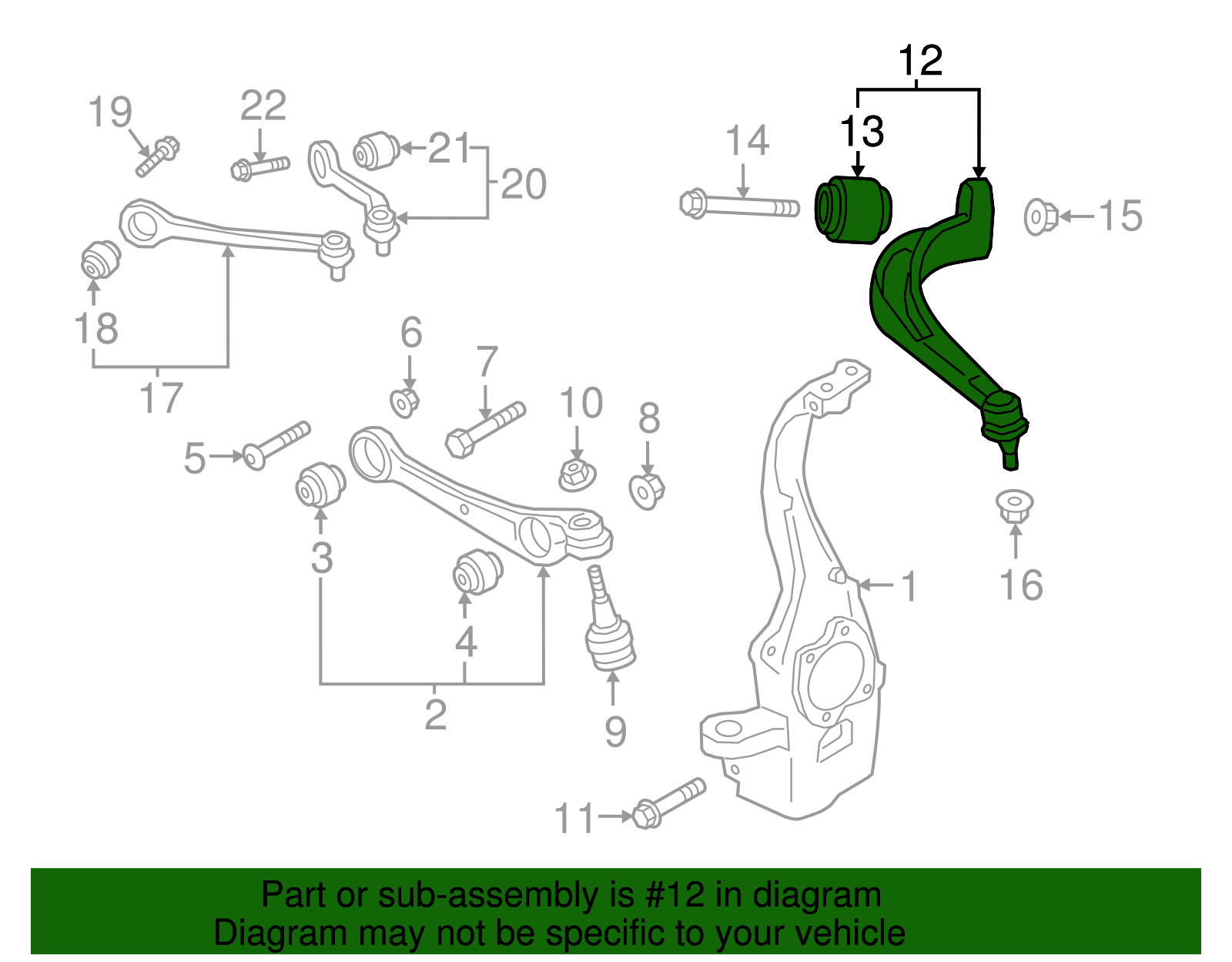 2018-2025 Audi Rear Lower Control Arm 80A-407-694-G | Genuine Audi Part