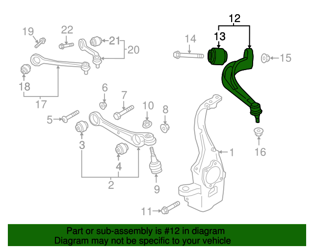 2018-2024 Audi Rear Lower Control Arm 80A-407-694-G | Audi USA Parts