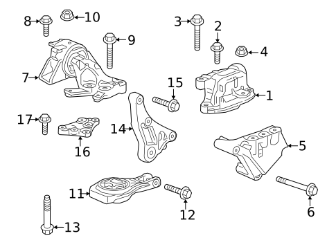 Engine & Trans Mounting for 2017 Chevrolet Trax | GMPartsDirect.com
