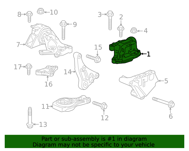 2013-2022 GM Engine Mount 95418203 | AutoNationParts.com