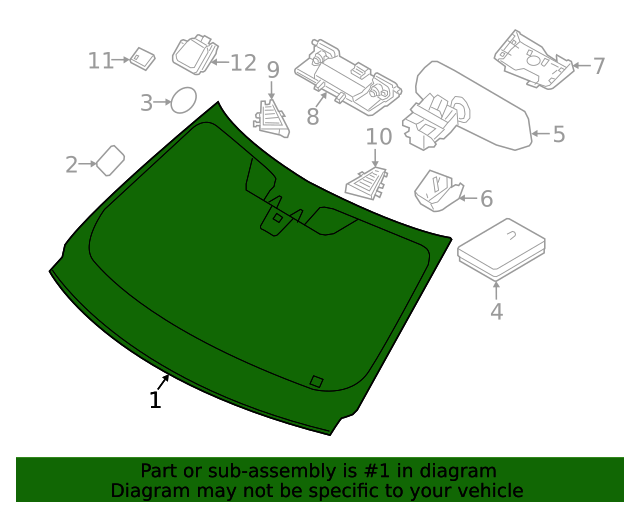 Genuine OEM Windshield Part# LR114261 Fits 2018-2020 Land Rover Range ...