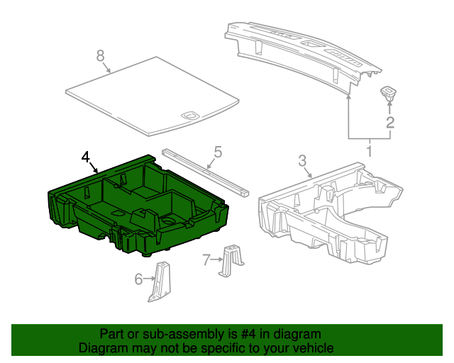 2017-2018 Cadillac XT5 Storage Compartment 84615195 | TascaParts.com