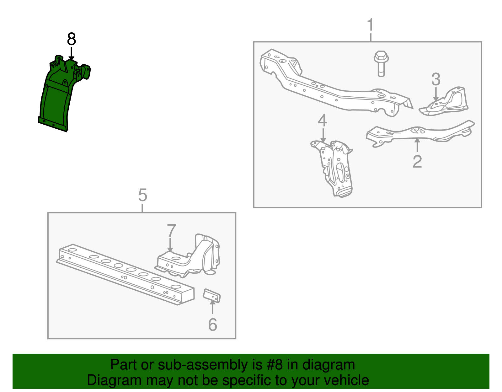 2010-2016 Cadillac SRX Hood Latch Bracket 22826611 GM | GMPartsDirect.com