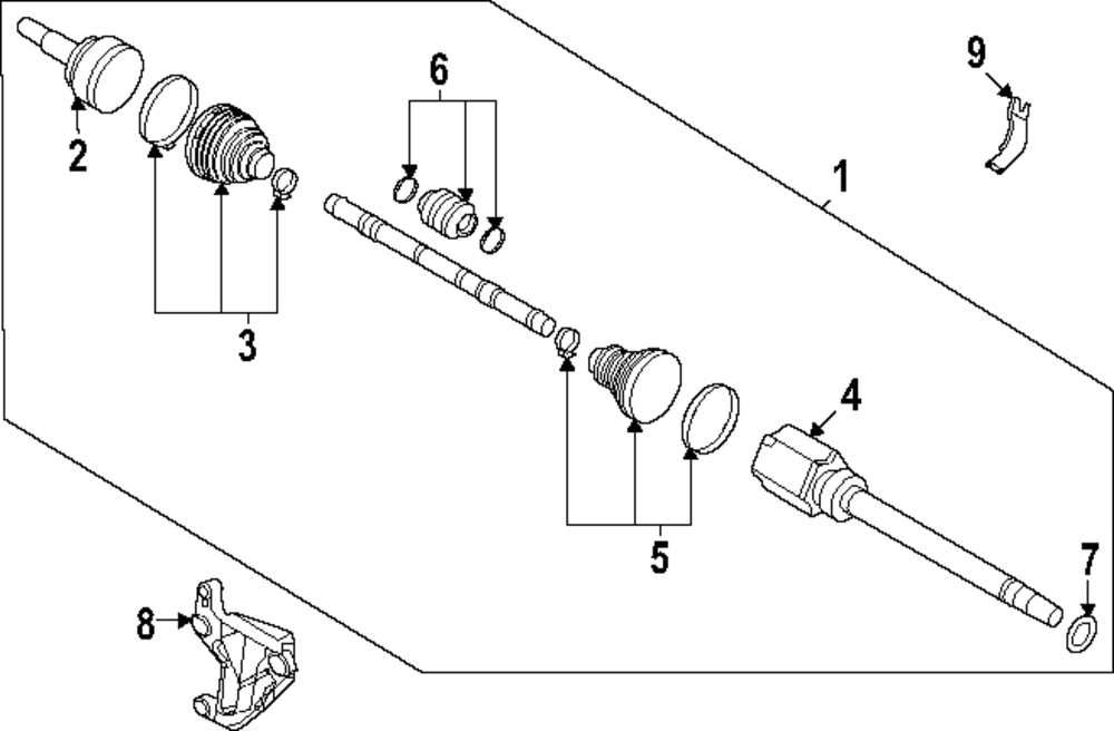 2025 Nissan Kicks Axle Assembly 39101-7LG0A | OEM Parts Online
