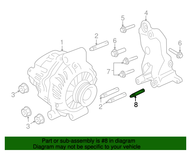2008-2017 GM Mount Bracket Stud 92067654 | GMPartsDirect.com