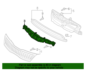 2014-2016 Kia Optima Grille Reinforcement 86575-2T500 | TascaParts.com
