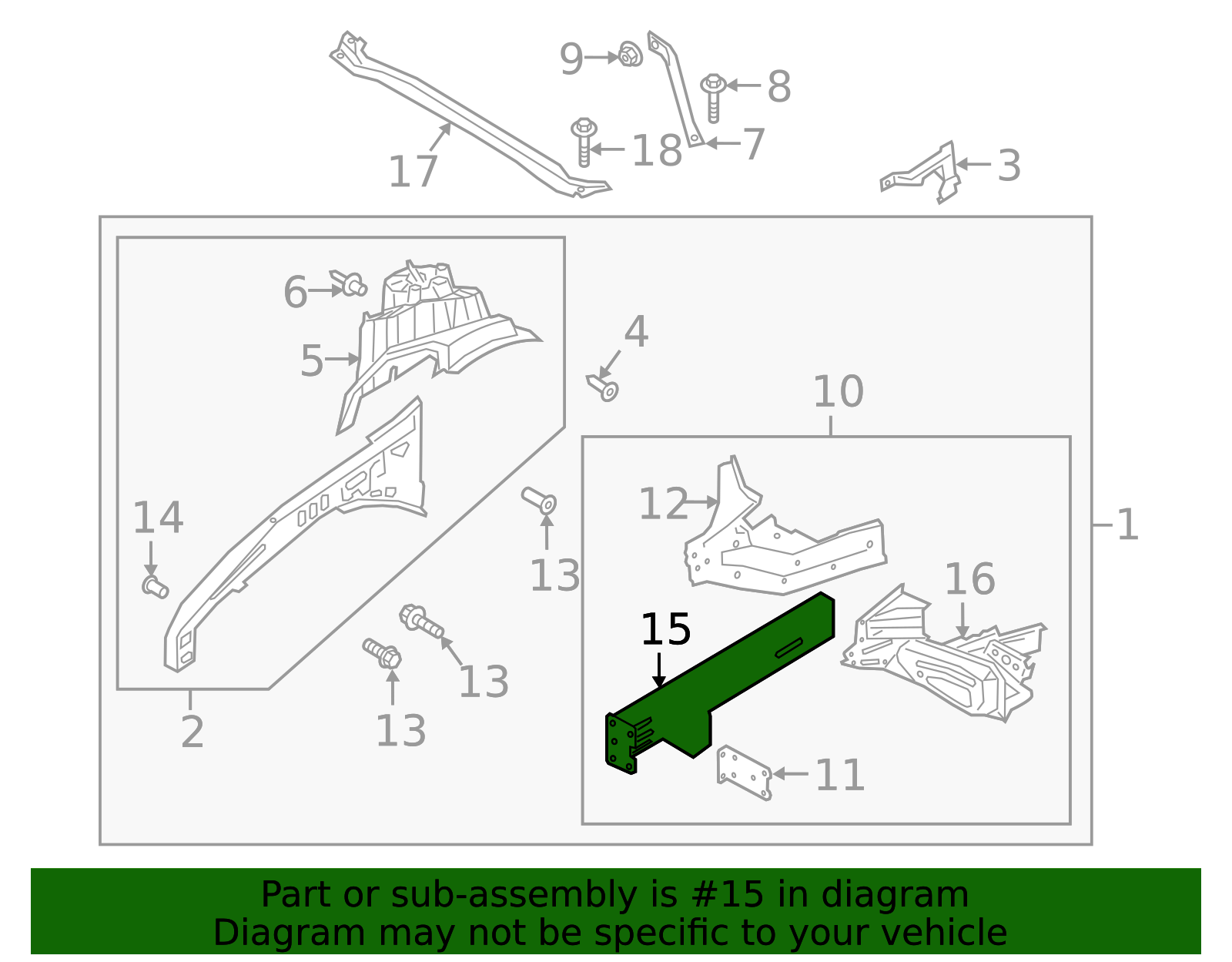 Genuine OEM Ford Part - Front Rail L1MZ-7810462-C | Genuine OEM Ford ...