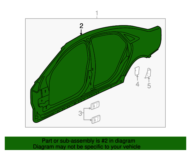 2014-2017 Chevrolet SS Outer Uniside 92272793 | GMPartsDirect.com