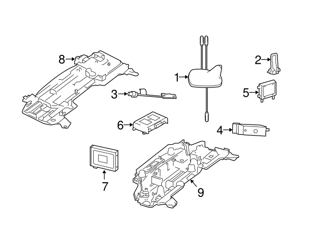 204-545-26-47 - Control Module Lower Bracket 2013-2015 Mercedes-Benz ...