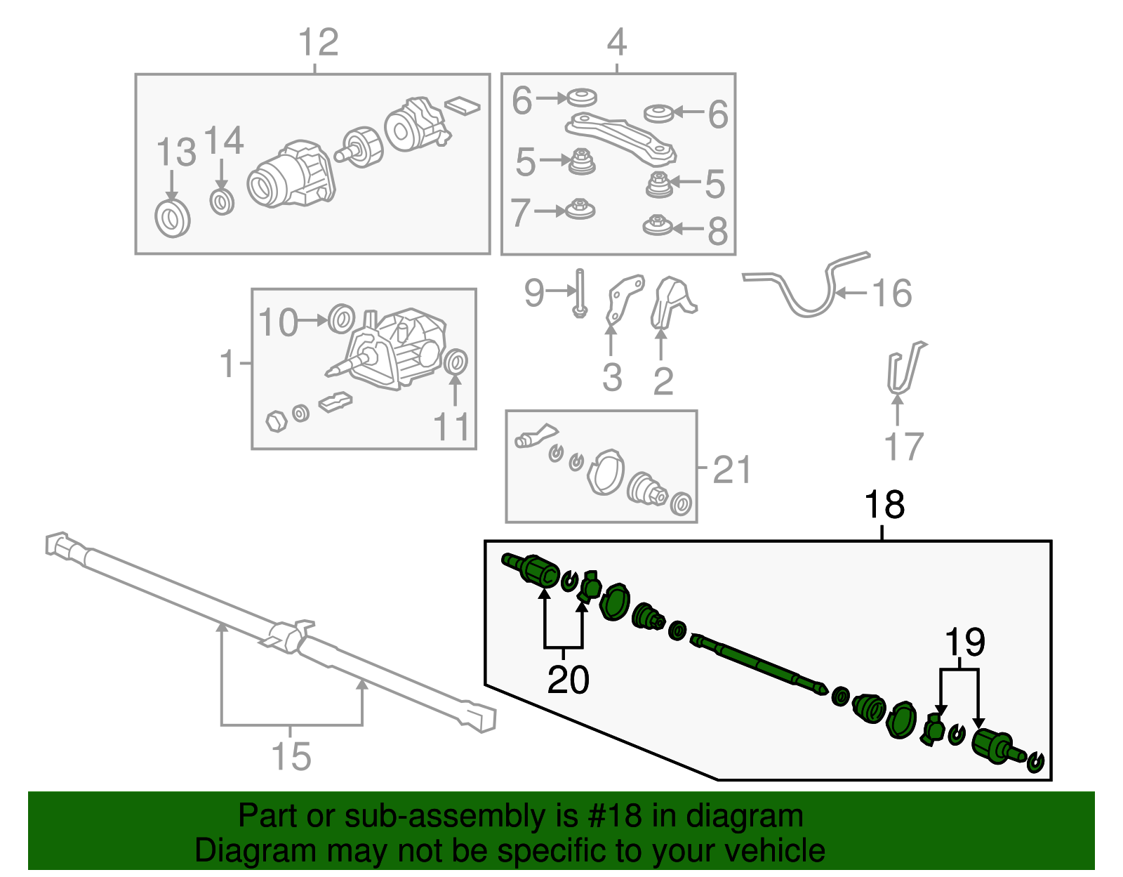 42311-SXS-A01 - Axle Assembly 2007-2011 Honda CR-V | Toronto Honda Parts