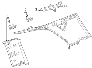167-690-71-01-9H93 - Body C-Pillar Trim Panel 2020 Mercedes-Benz ...