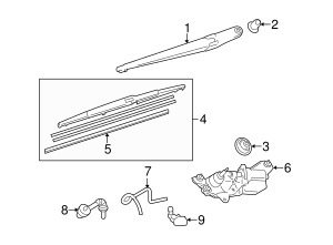 2011-2020 Toyota Sienna Back Glass Wiper Arm (Rear) 85241-08020 | OEM ...