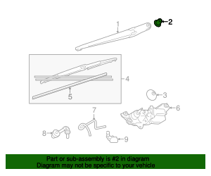 2014-2020 Toyota Sienna Wiper Arm Nut 90182-A0032 | Toyota Parts Center