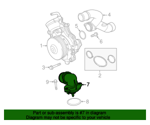 2014-2020 Mopar Engine Coolant Thermostat Kit 68253514AA | TascaParts.com