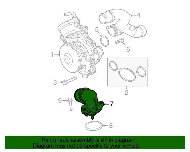 2014-2020 Mopar Engine Coolant Thermostat Kit 68253514AA | TascaParts.com