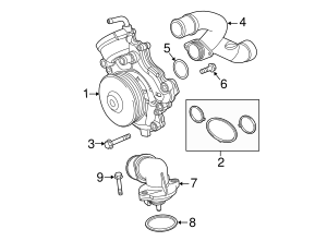 2014-2019 Mopar Water Pump 68211202AB | Mopar Parts Canada