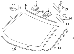 91570-THR-A01 - Clip Front Windshield Side Garnish - 2018-2020 Honda ...