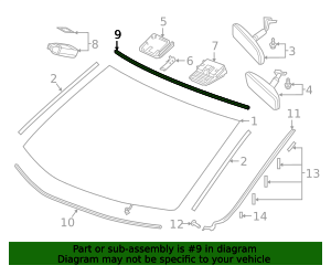 2018-2024 Honda Odyssey Upper Molding 73150-THR-A01 | Honda Factory Parts