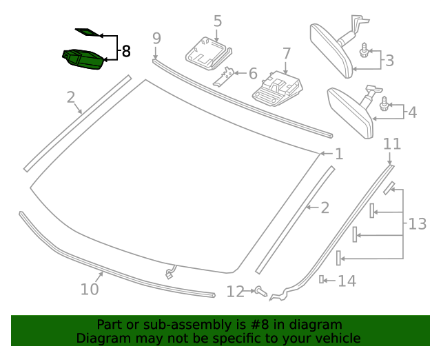 38970-THR-A02 - Sensor Assembly, Rain & Light - 2020 Honda Odyssey ...
