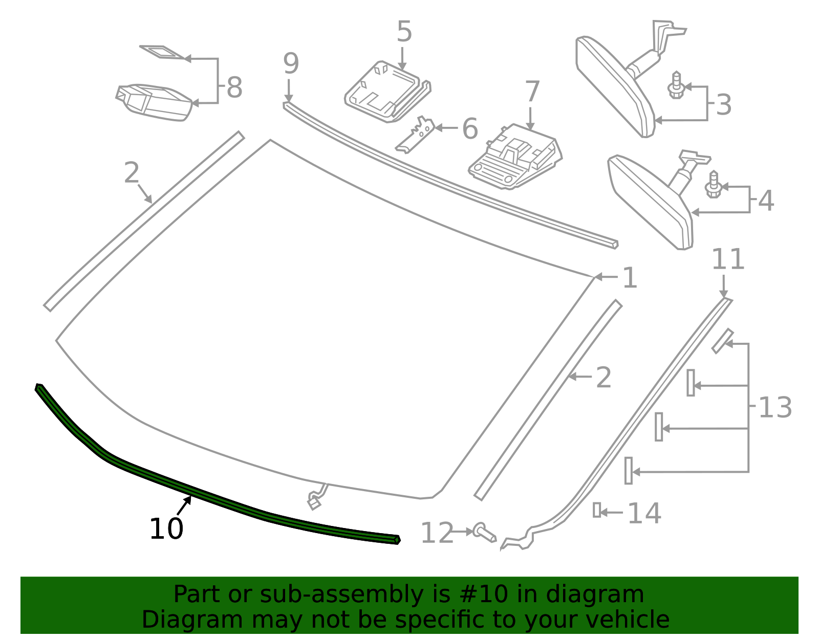 2018-2024 Honda Odyssey Windshield Molding 73151-THR-A01 ...