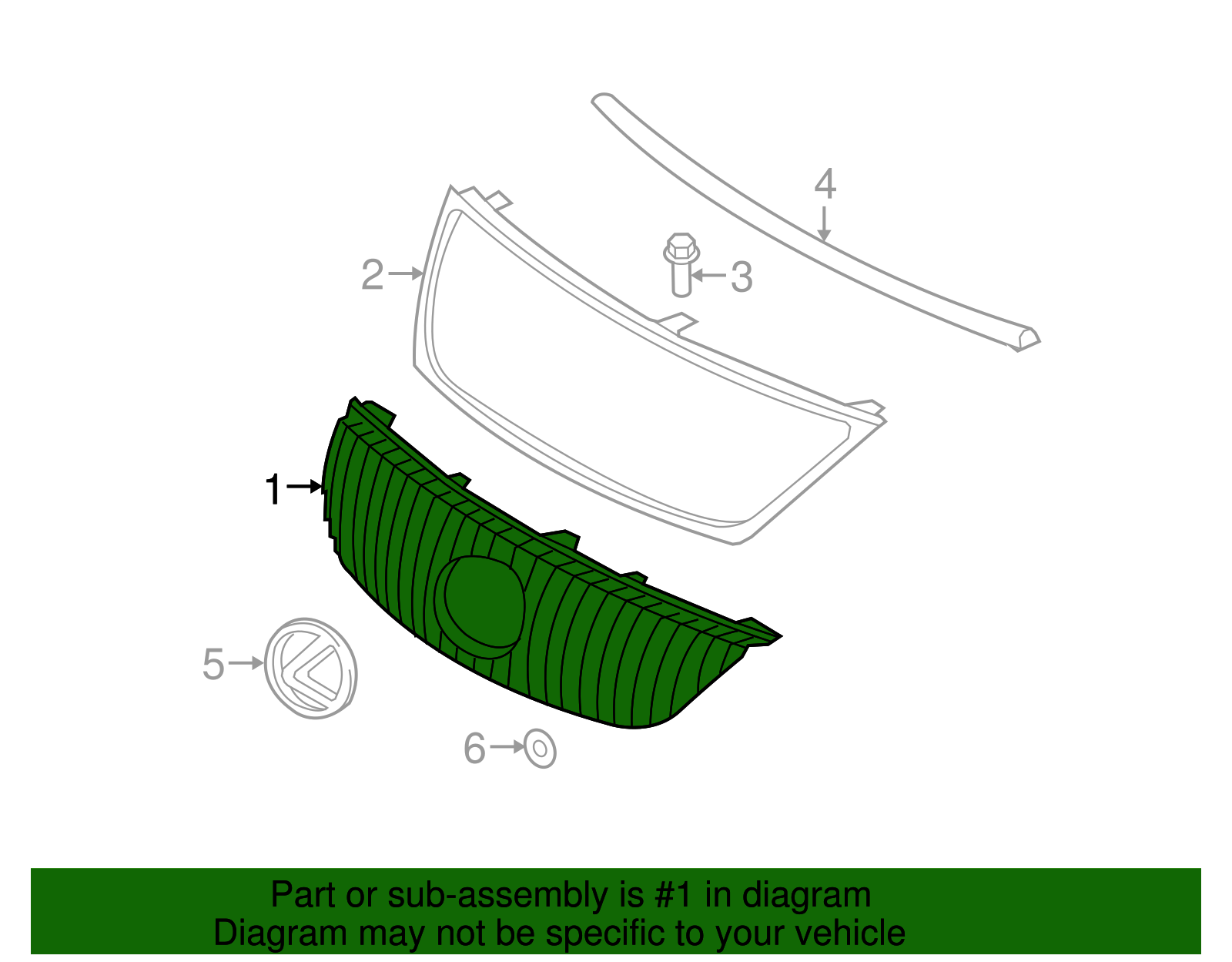 2011-2013 Lexus Grille 53112-53900 | Retail Performance Auto Parts