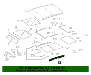 212-782-02-86 - High-Quality Sunroof Guide Jaw for 2011-2019 Mercedes ...