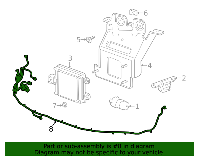 2019-2020 Chevrolet Blazer Front Object Alarm Sensor Wiring Harness ...
