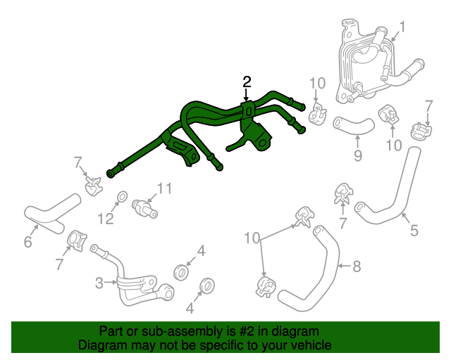 32907-0R030 - Oil Cooler Tube - 2019-2023 Toyota | OEM Genuine Toyota Parts