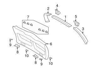 Genuine OEM Hinge Cover Part# LR003693 Fits 2008-2015 Land Rover LR2 ...