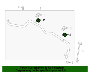 2014-2018 Kia Stabilizer Bar Bushing 54813-2W100 | OEM Parts Online