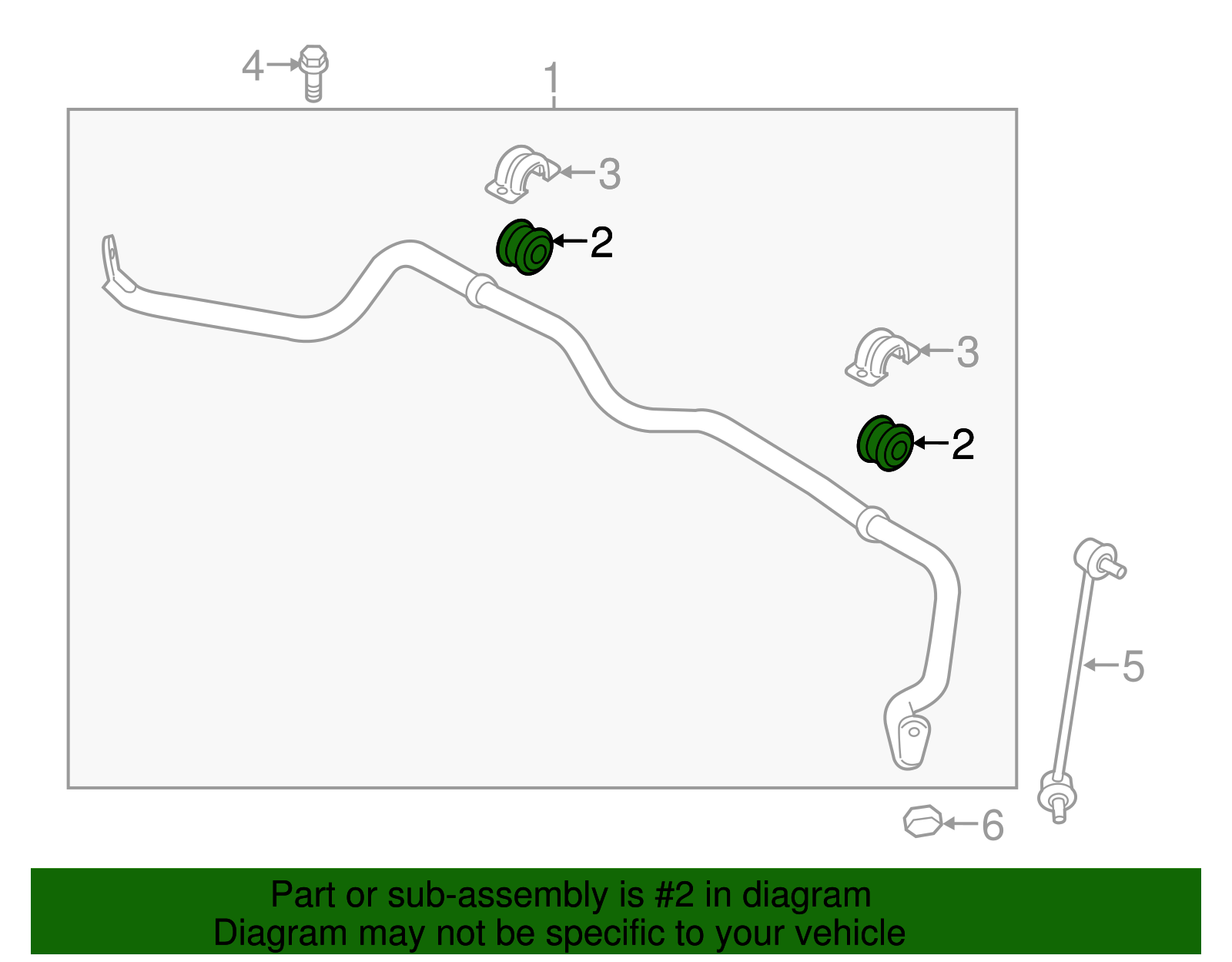2014-2018 Kia Stabilizer Bar Bushing 54813-2W100 | Kia Automotive Parts