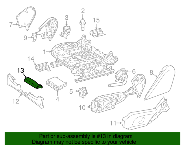 213-919-26-00-64 - Adjust Cover 2017-2023 Mercedes-Benz ...