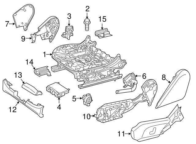 000-910-82-03 - Seat Track Adjust Mechanism 2016-2022 Mercedes-Benz ...