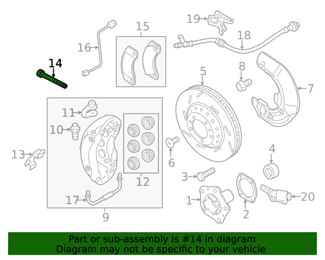 2010-2024 Porsche Caliper Mount Bolt PAF-004-572 | Gaudin Porsche Parts