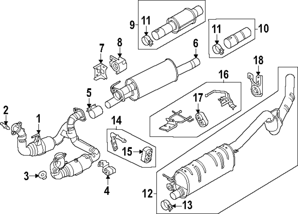 2023-2024 Ford Catalytic Converter PC3Z-5F250-B | OEM Parts Online
