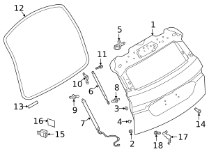 LR178329 - Lift Gate 2020-2023 Land Rover Range Rover Evoque | Land ...