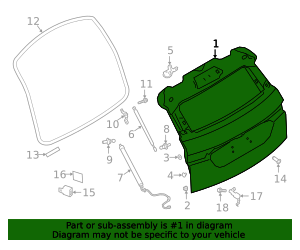 LR178329 - Lift Gate 2020-2023 Land Rover Range Rover Evoque | Land ...