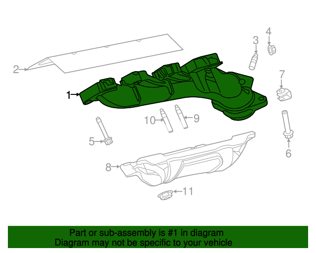 2014-2022 Ram Exhaust Manifold - Driver's Side (LH) 5045485AC ...