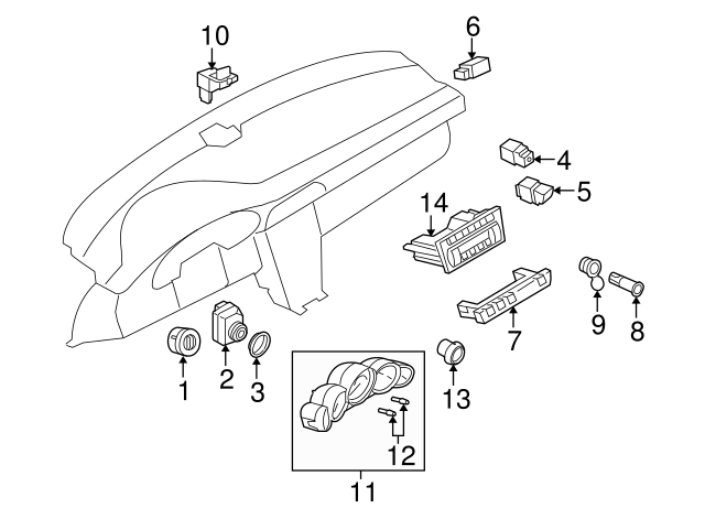 2005-2013 Porsche Ignition Switch 997-618-159-07 | OEM Parts Online