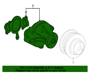 1997-2010 Jaguar Water Pump Assembly AJ88912 | Haper Jaguar Parts