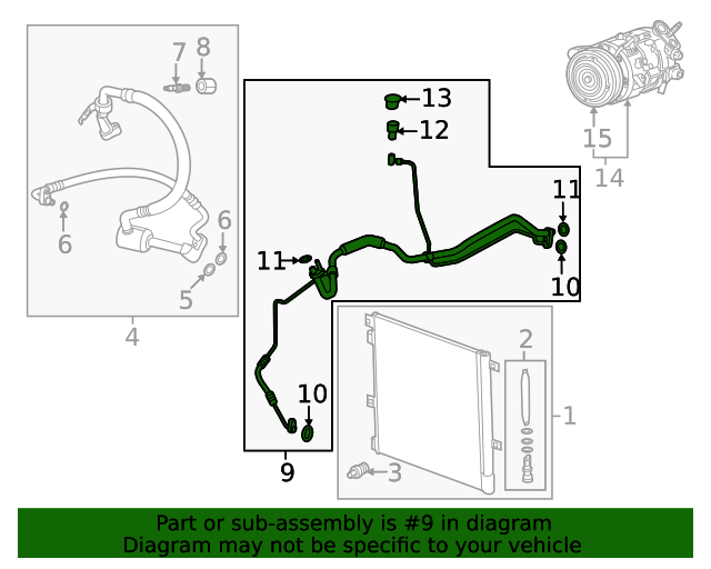2020-2023 GM Air Conditioning Refrigerant Heat Exchanger 84790565 GM ...