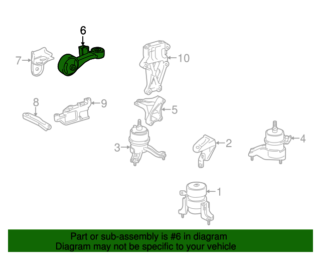 2012-2018 Toyota Engine Support Rod 12363-0V080 | Toyota Parts Center