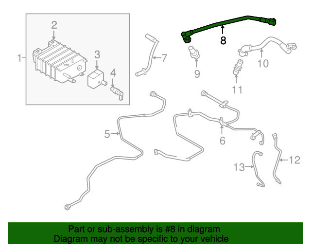 2013-2020 Ford PCV Valve Hose DP5Z-6758-A | QuirkParts