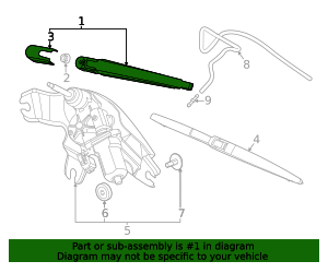 98820-S8000 - Back Glass Wiper Arm 2020-2024 Hyundai Palisade ...