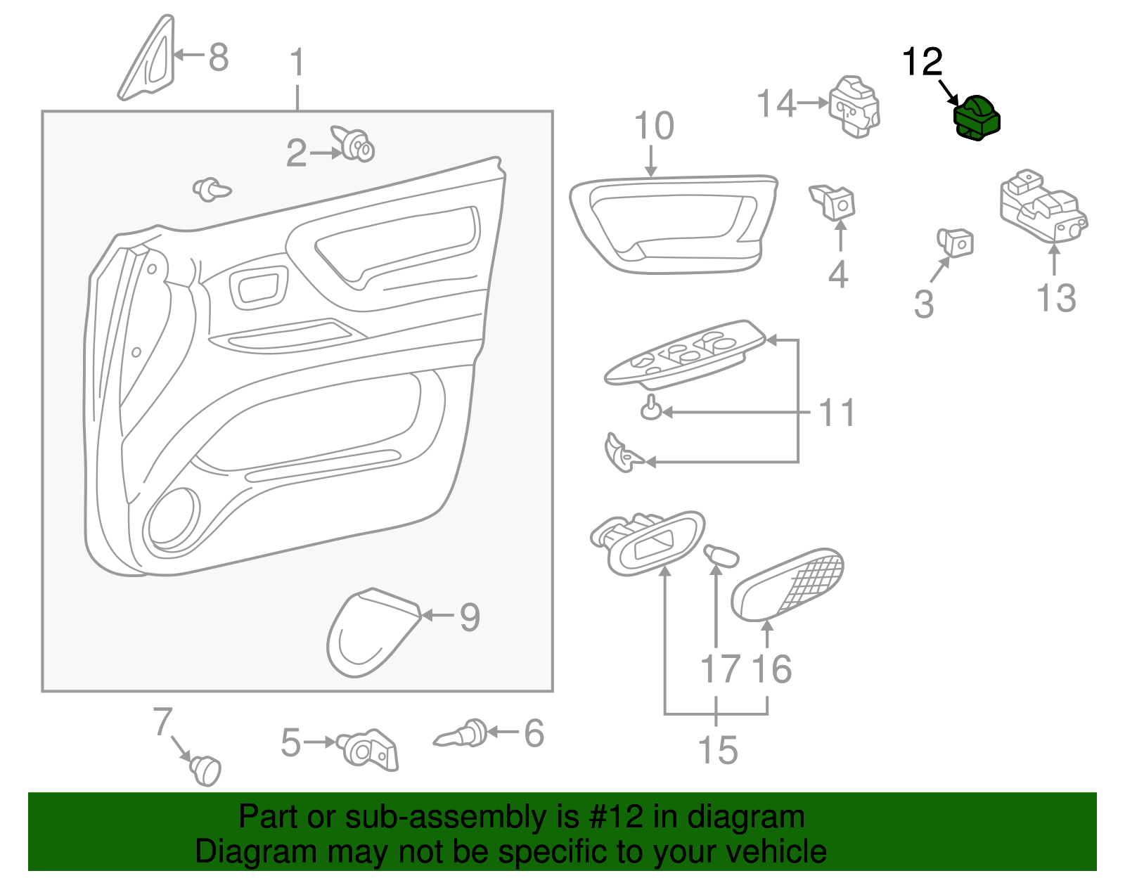 84030-60060 - Window Switch 2003-2007 Lexus LX470 | Lexus Parts Outlet